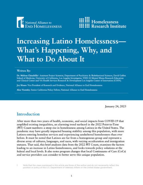 Increasing Latino Homelessness—What’s Happening, Why, and What to Do ...