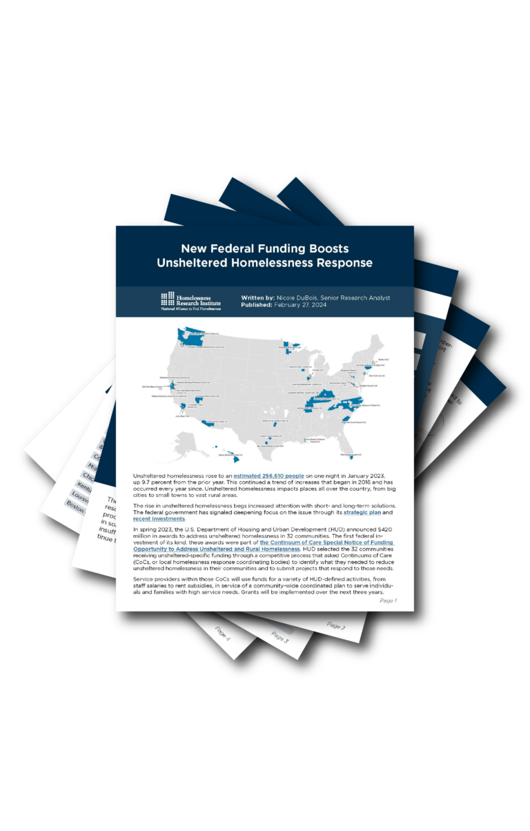 Reducing Unsheltered Homelessness - National Alliance to End Homelessness